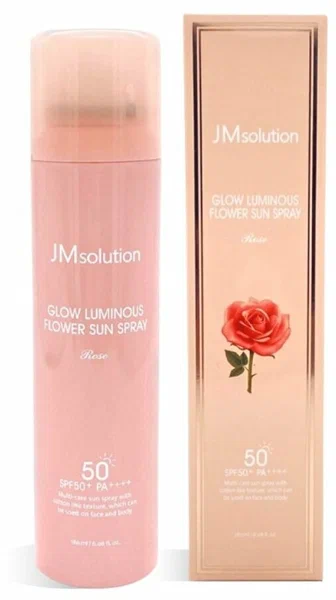 [JMSOLUTION] Омолаживающий солнцезащитный спрей с розой Glow Luminous Flower Sun Spray SPF50+ PA ...